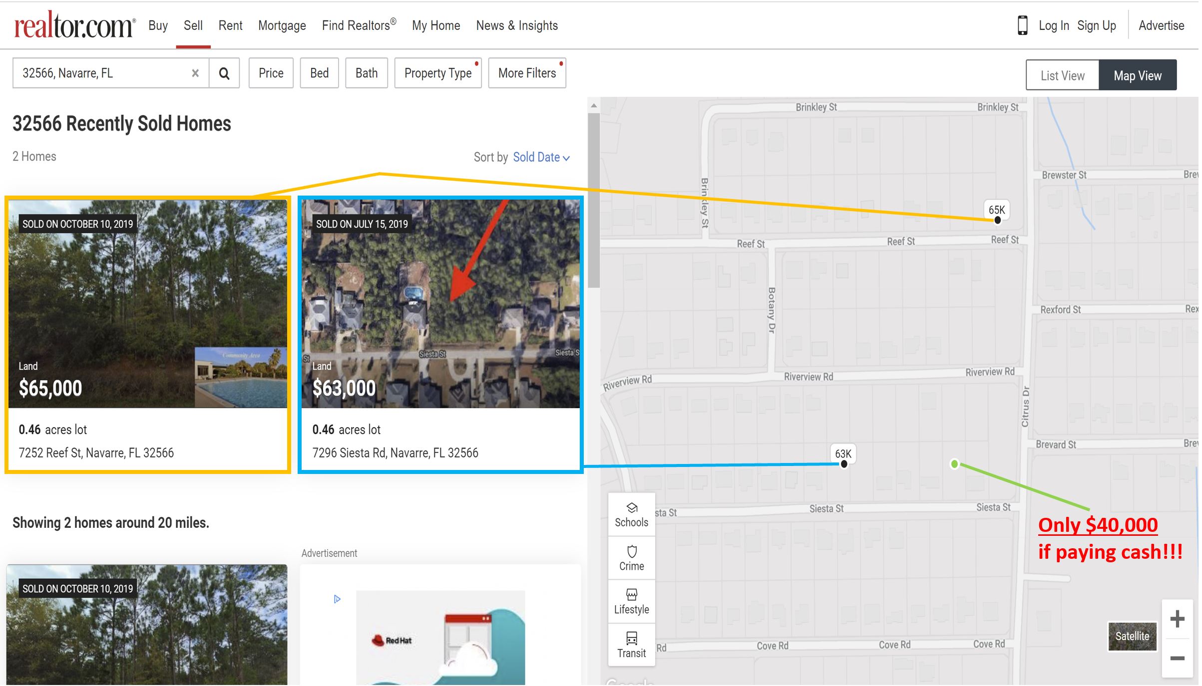 0.45 Acre lot for sale, NEAR BEACH BELOW MARKET VALUE!!!